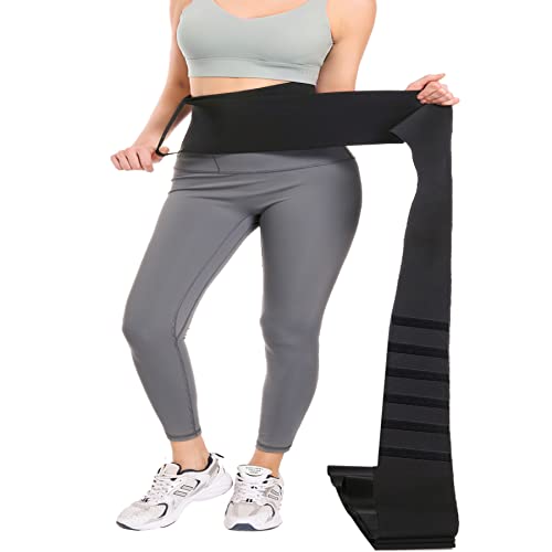 CINDOU Waist Trainer For Women Lower Belly Fat Plus Size Wide4.9in Long13.1ft Adjust Tummy Wraps Sweet Sweat Band Belt For Stomach Bandage Wrap Body Shapewear Invisible Trimmer Shaper Waist Training
