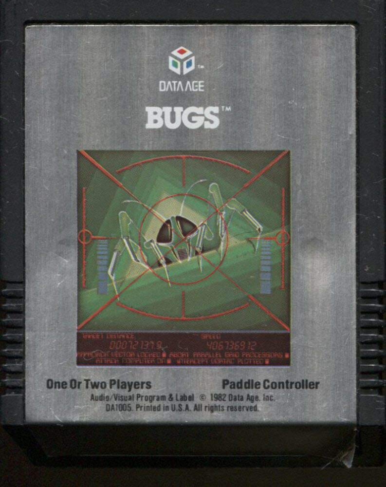 Bugs Vintage Atari 2600 Video Game Cartridge