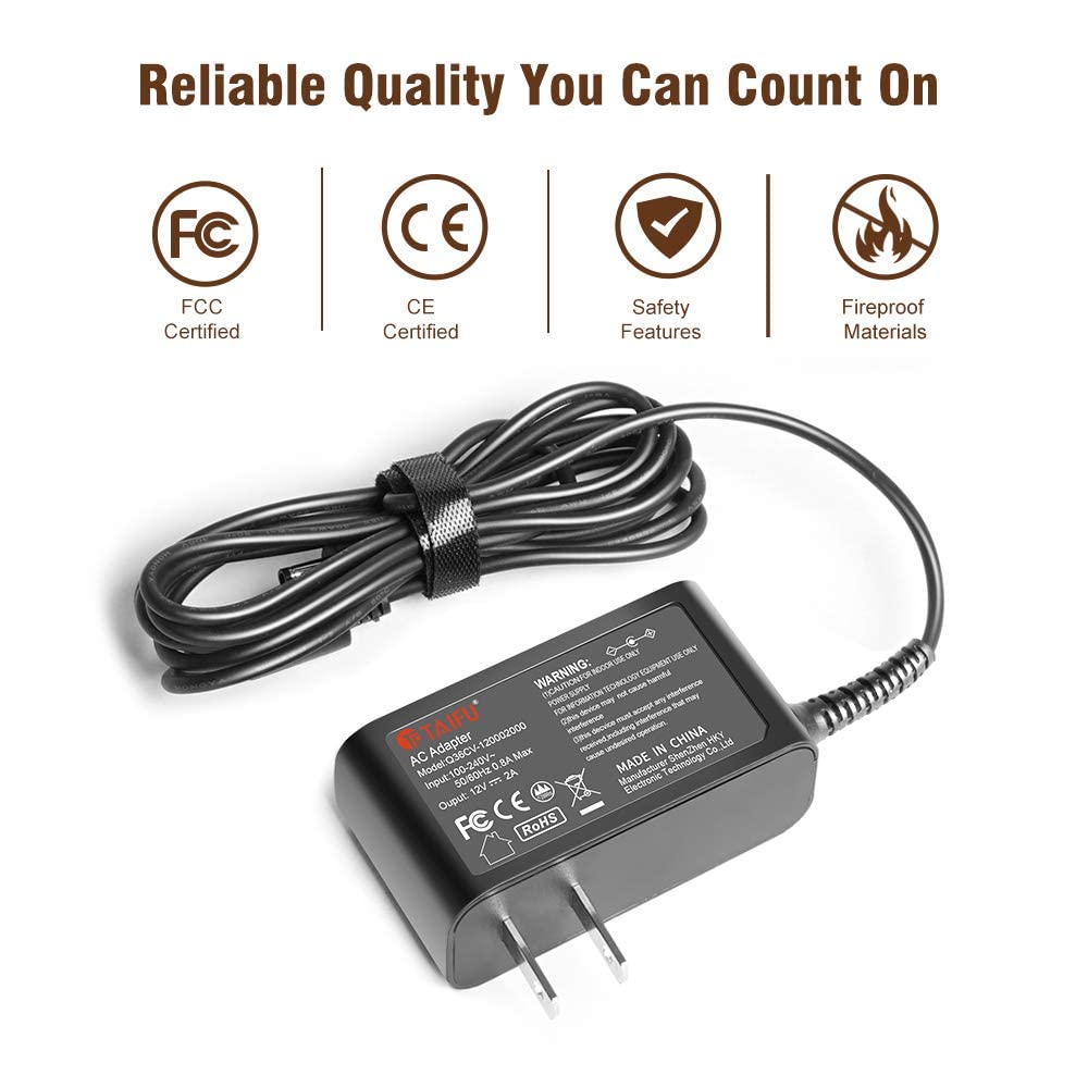 TAIFU AC Adapter for Elmo TT-12 TT-12ID TT12 TT12ID TT-02 9419 TT-02s Projector Interactive Document Camera #1331 P/N : Elmo 5ZA0000104C 12 Volts Power Supply Cord Cable PS Wall Home Battery Charger