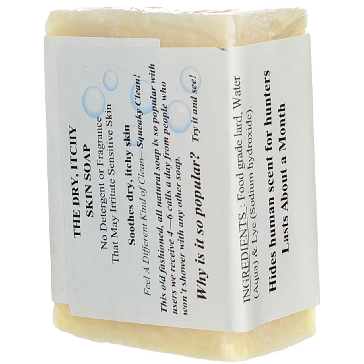 Grandma's Pure Lye Soap Bar - 6.0 oz Unscented Face & Body Wash Cleans with No Detergens, Dyes & Fragrances - 60018, pack-of-6