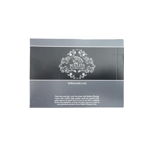 Bullets Playing Cards – Two Decks of Poker Cards – Waterproof Plastic – Easy to Read & Great Feel - Jumbo Index & Four Pips – Including Cut-Card – Professional Playing Cards for Texas Holdem Poker