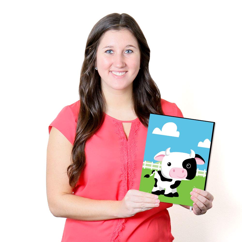 Big Dot of Happiness Farm Animals - Barnyard Nursery Wall Art and Kids Room Decorations - Gift Ideas - 7.5 x 10 inches - Set of 3 Prints