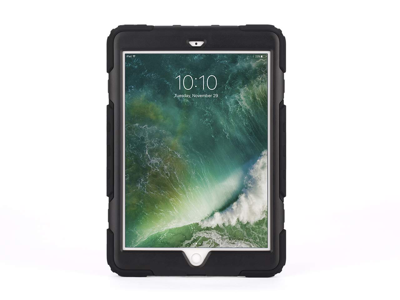 Griffin Technology iPad 9.7 (2017) Rugged case, Survivor All-Terrain with Stand, 4 Layers of Protection, 8ft Drops, Black/Clear