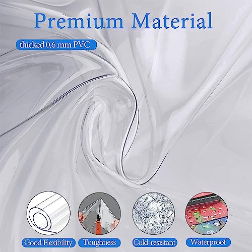 Cejburw Game Clear Backpack Waterproof Transparent Bookbag Heavy Duty See Through PVC Daypack for Boys Girls
