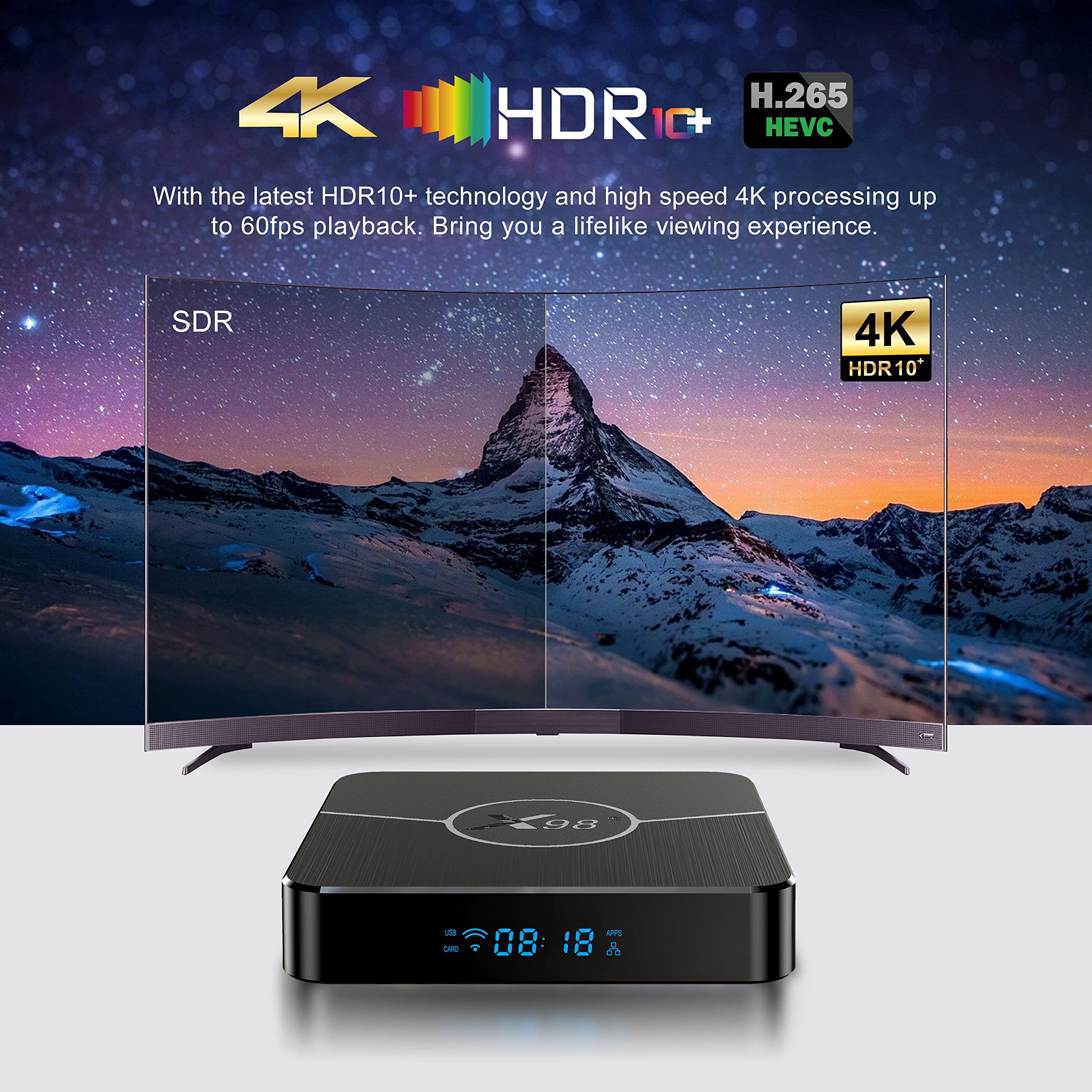 Android 11.0 TV Box,X98 Plus Amlogic S905W2 Quad Core X96 Plus Upgraded RAM 2GB ROM 16GB Dual WiFi 2.4G/5.8G BT4.2 4K 6K AV1 Home Smart Media Player Set top Box