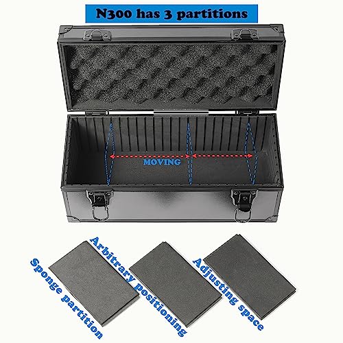 Azamou Toploaders Storage Box fits 3" x 4" 35pt Rigid Card,Trading Cards, Sports Cards,Graded Card , with3 Sponge partition (Holds 300 Toploaders) Also compatible PSA BGS Rating card