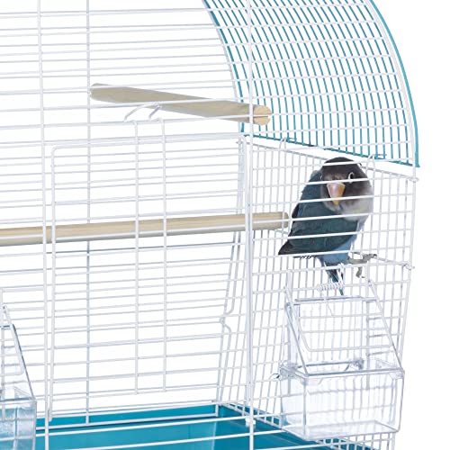 Prevue Pet Products South Beach Dome Top Bird Cage, Teal (SP50071),14 1/8" L x 11 1/4" W x 18 1/8" H