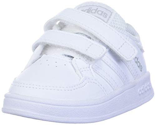 adidas Kids Breaknet Tennis Shoe, White/White/White, 8 US Unisex Toddler