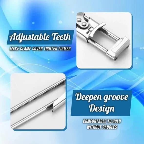 Adjustable Multifunctional Stainless Steel Can Opener, Master Opener Adjustable Toothed Clamp Jar & Bottle Opener for Arthritic Hands, Seniors, and Anyone With Limited Hand Strength