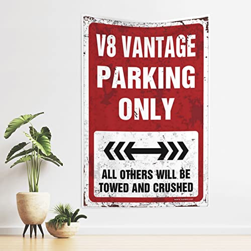 Bedroom Door Decorations V8 Vantage Parking Only Tapestry Space Decorations Beer Decorations for Man Cave (Size : 75X100CM)
