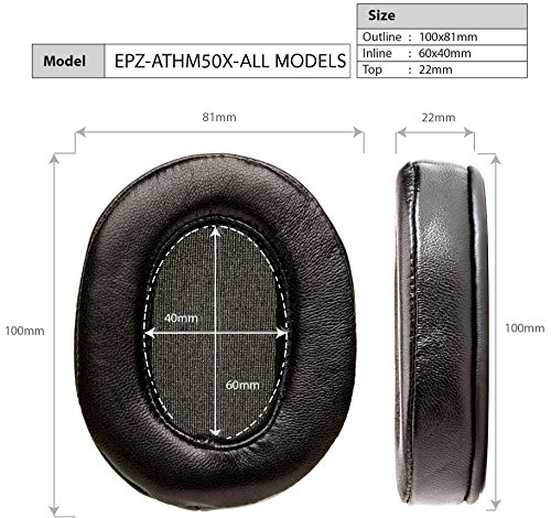 Dekoni Audio Velour Repacement Earpads for Audio Technica ATH-M50x