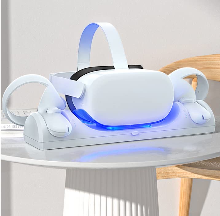 AFYMY Charging Dock for Oculus Quest 2 VR Glasses Headset Handle Controller Charger Station Stand Base Set for Meta Quest2 Accessories