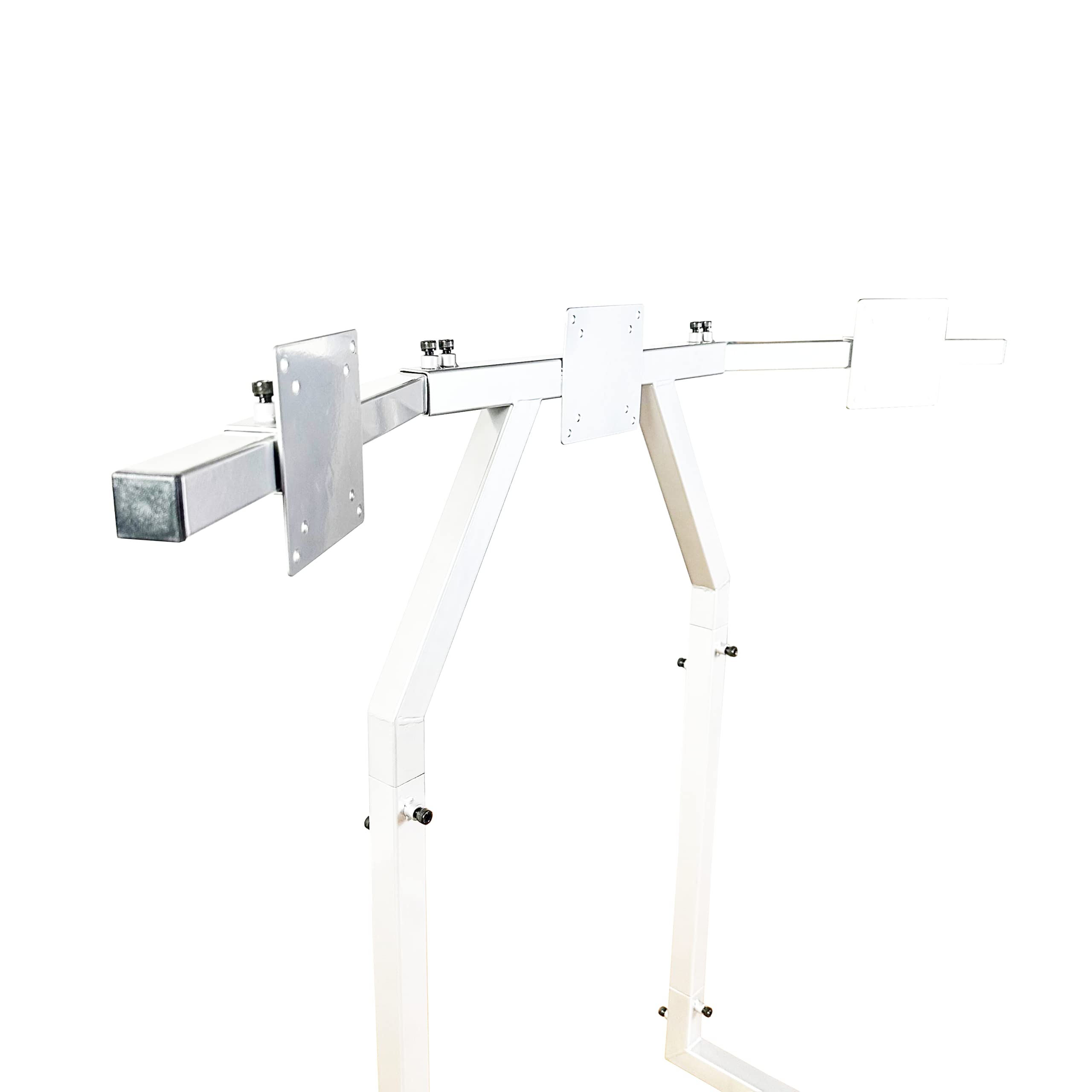 GTR Simulator - GTA Triple Monitor Stands - Small 3 x 24 - White Color