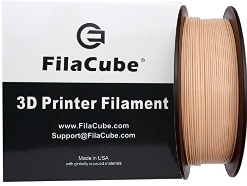 Skin/Flesh PLA 3D Printer 1.75mm Filament 1kg - FilaCube PLA 2 Light Skin Color Tone 1.75 mm 1 kg 3D Printing Plastic Filament Supply for Human Organ Model Body Girl Toy epidermis [Made in USA]