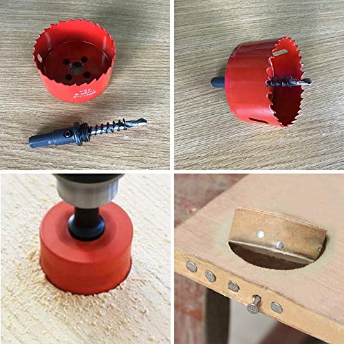 80mm Hole Cutter Laiwei HSS Bi-Metal Hole Saw&Cutter for Wood Plastic Drywall & Metal Sheet 3-1/8“(80mm)3.15inch