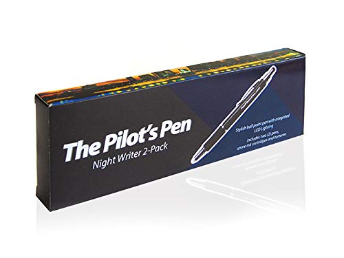 LED Pen, The Pilot's Pen, Night Writer - Set of 2 LED Powered Ink Penlights