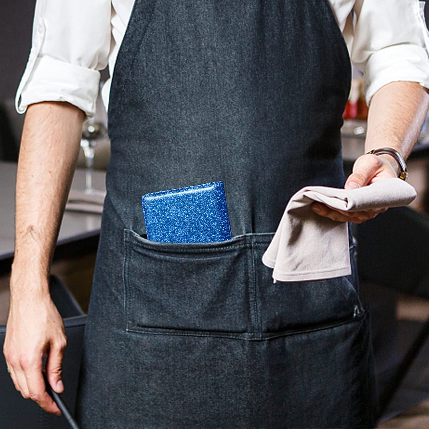 ACdream Server Books for Waitress, Guest Book Note Pad, Cute Pocket Leather Money Organizer Wallet, Cash Check Bill Receipt Holder Presenter, Waiter Accessories Fit Server Apron