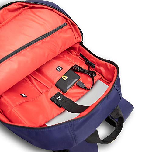 CG MOBILE Ferrari 15β Backpack PU Carbon for 15.6" MacBook up to 10.1ββ USB COONECTOR Navy (Blue With Nylon PU Carbon)