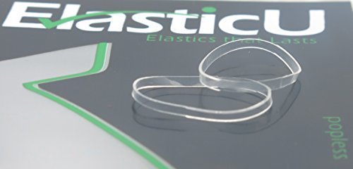 Hair Elastics 40mm x 2mm - STRONG - REUSEABLE Clear by ElasticU
