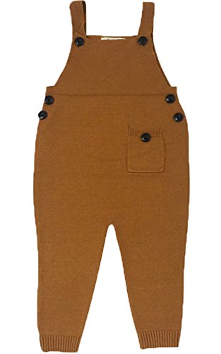 JELEUON Kids Baby Toddler Girl Knit Romper Cotton Jumpsuit Outfits 18-24 Months Coffee