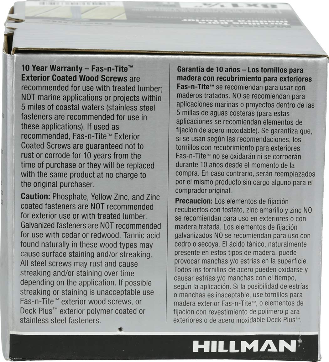 HILLMAN FASTENERS 48381 5 LB 1.25" Extension Wood Screw