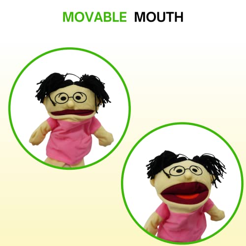 8 Hand Puppets for Kids, Multicultural Puppets with Movable Mouth (8 Pack) Bulk Soft Plush Puppets, School Home Puppet Theater Shows Toys, Teachers Classroom Supplies