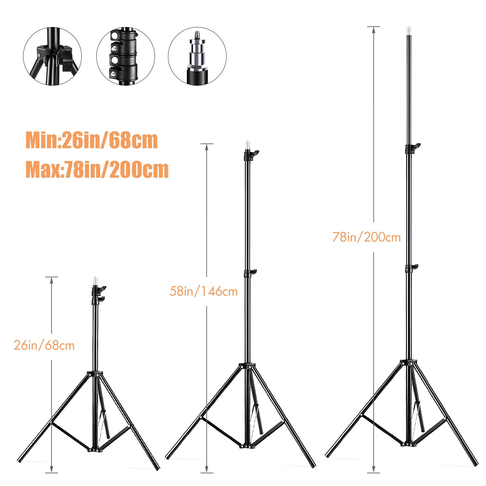 Andoer Softbox Photography Lighting Kit Professional Studio Equipment with 20"x28" Softbox, 2800-5700K 85W Bi-Color Temperature Bulb with Remote, Light Stand, Boom Arm for Portrait Product Shooting