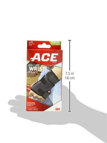 ACE Deluxe Wrist Brace, Left, Large/Extra Large