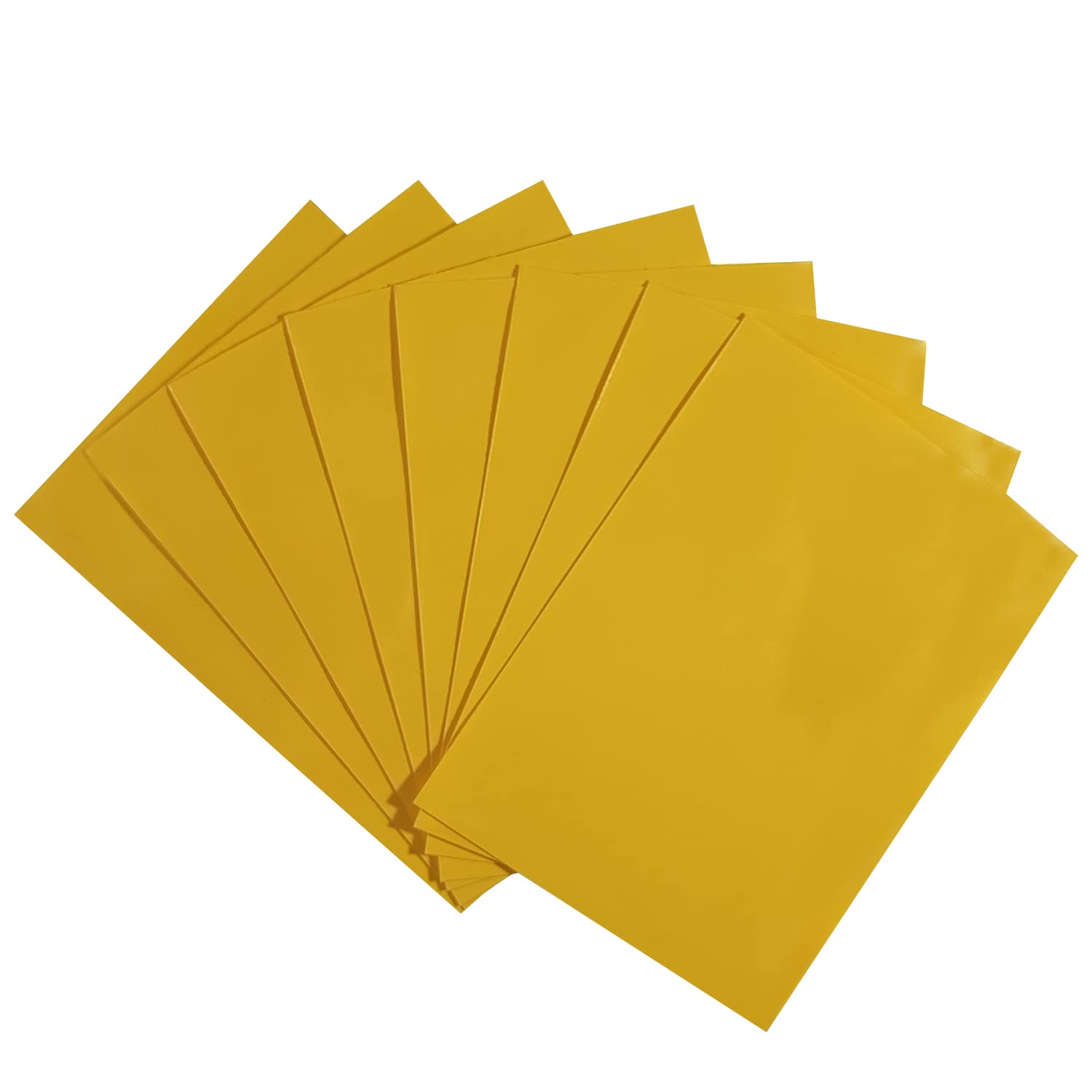 50PCS Outer Card Sleeves for Standard Size Cards Game Cards Idol Photos Protector (66x91mm) (Yellow)