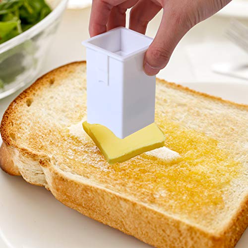 Cooraby 2 Pack Plastic Butter Spreader Corn Cob Butter Holder Spreads Butter Dispenser with Built-in Cover