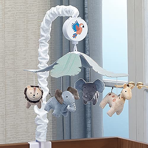 Lambs & Ivy Jungle Friends Musical Baby Crib Mobile Animals Soother Toy
