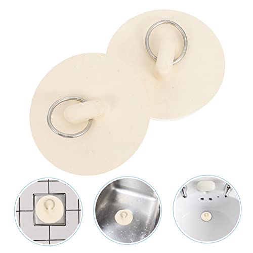 PRETYZOOM Kitchen Sink Stopper 6pcs Rubber Sink Stopper Water Plug White Tub Bathtub Drain Parts