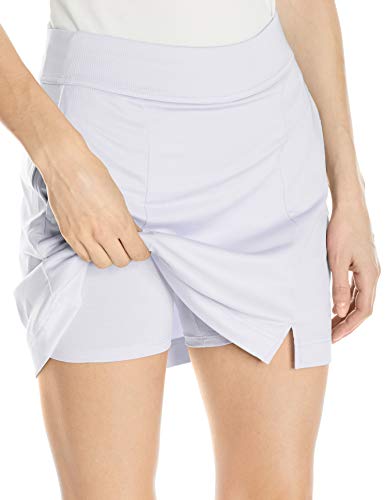 Callaway Women's 17" Opti-Dri Solid Golf Skort With Stretch Fabric and TrueSculpt Slimming Technology, Brilliant White, Medium