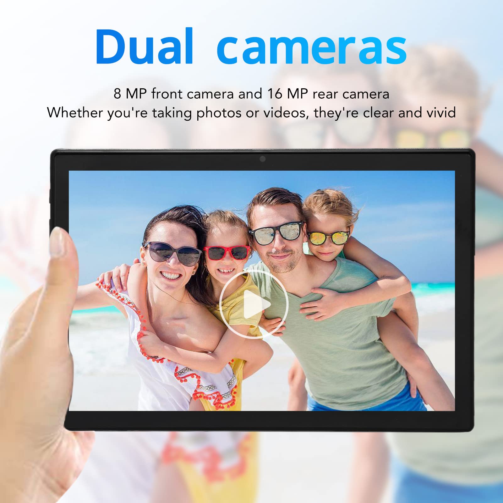 Android 12 Tablet 10.1 Inch Tablets, 12GB RAM 256GB ROM, Octa Core CPU, 512GB Expand, FHD Display, 8MP+16MP Camera, 2.4G/5G WiFi, BT5.0, 4G Cellular Network, 7000mAh Battery (Gold)
