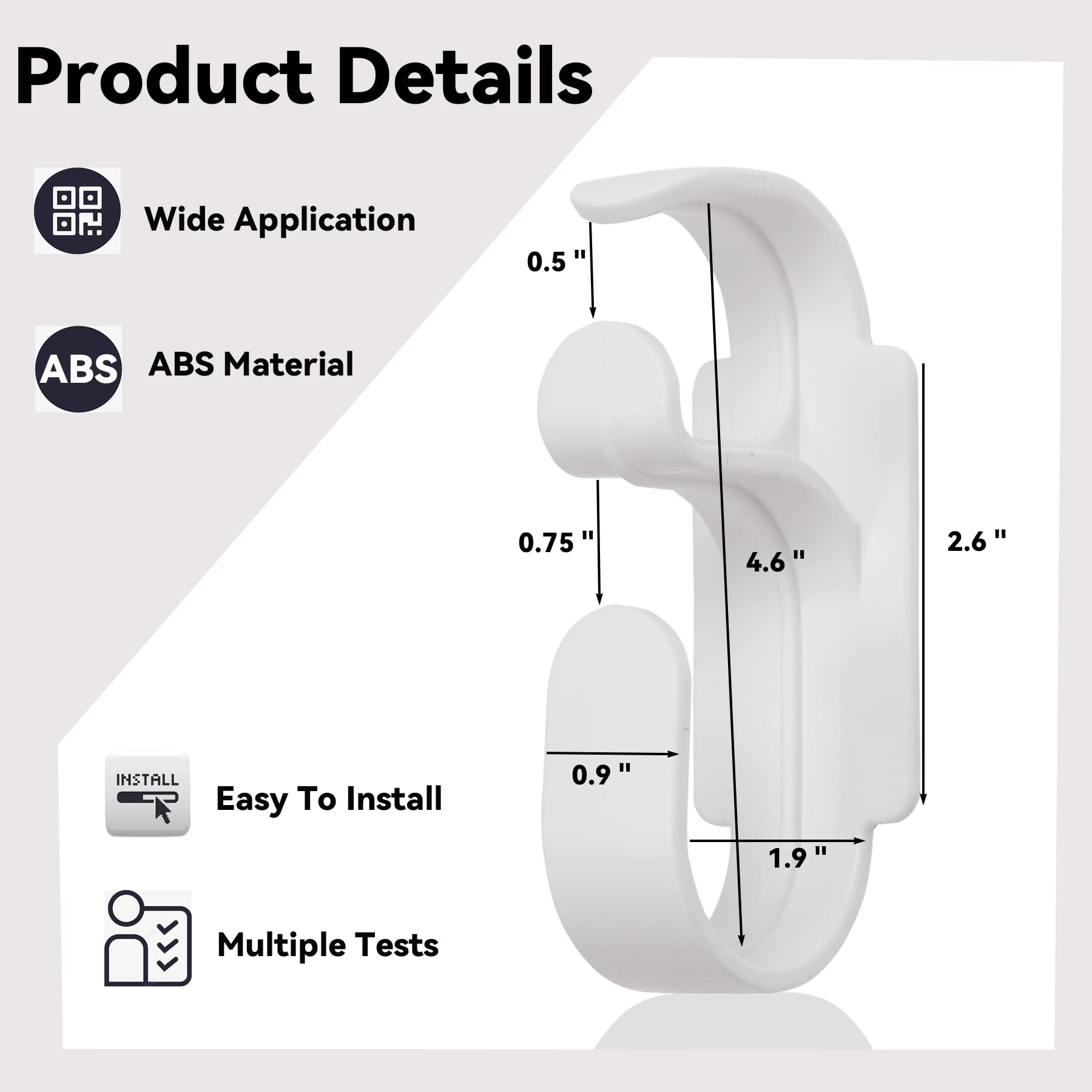 coceyese 2Pcs CPAP Mask Hose Holder Hanger with Anti Unhook Feature, CPAP Hose Hanger Tubing Organizer&CPAP Headband Hook Combined for Keeping Tube from Leakage and Intertwine