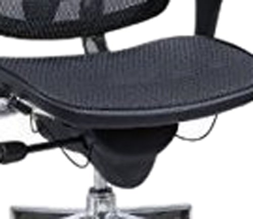 Ergohuman High Back Swivel Chair with Headrest, Black Mesh & Chrome Base