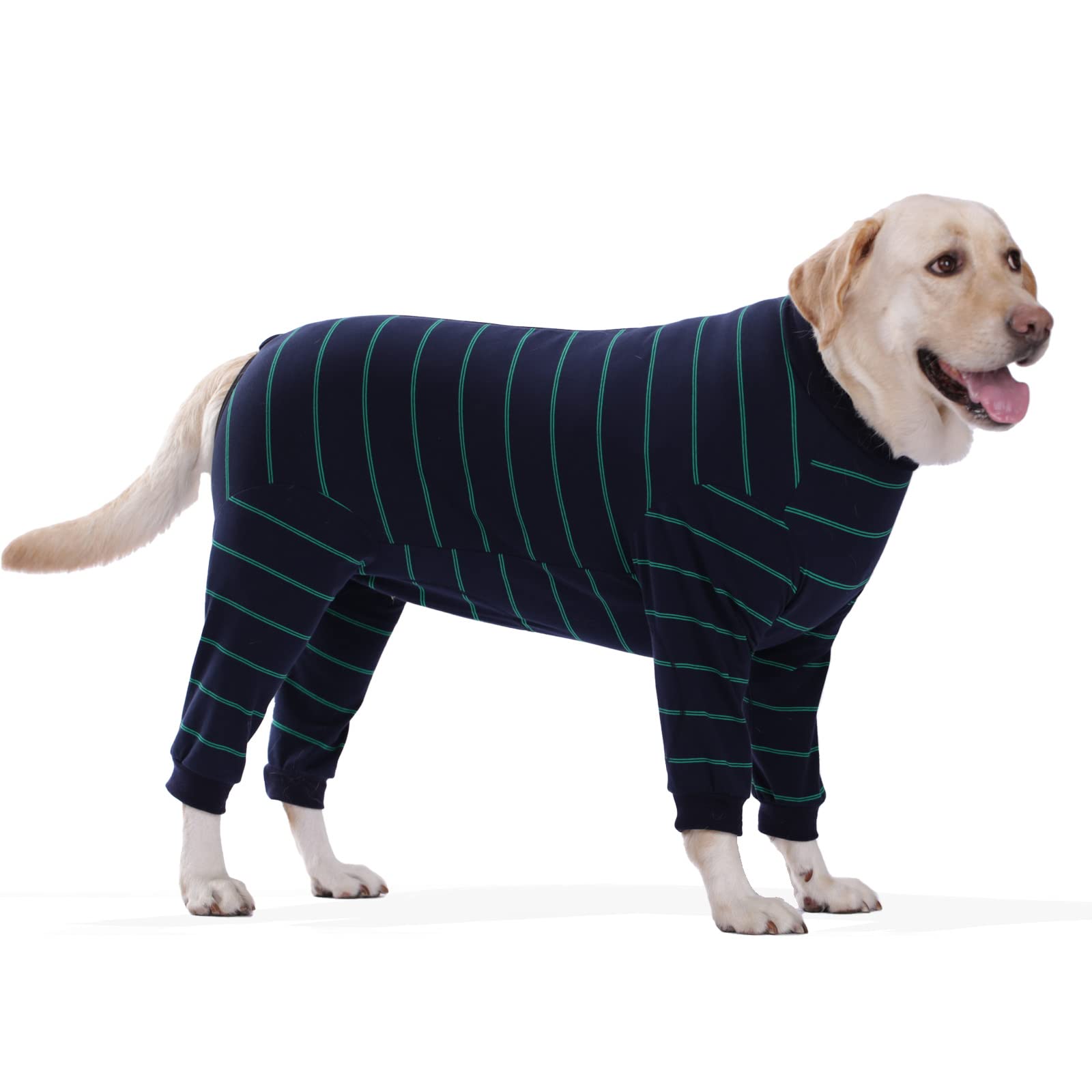 AOKAZI Dog Recovery Suit, Large Medium Pet Onesie Bodysuit for Shedding, Prevent Licking, Wound Protection, Cone Alternative, Dog Shirt Pajamas (Blue, X-Large)