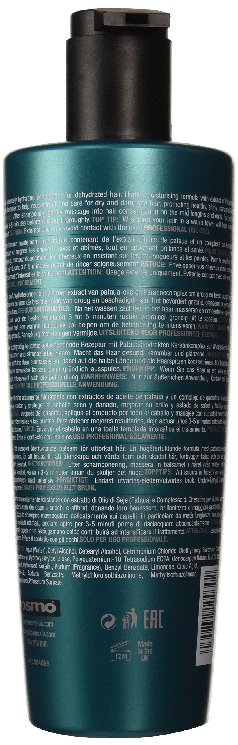 Osmo Deep Moisture Conditioner, Dry and Damaged Hair Formula, Large 1000ml (33.8 fl oz)…
