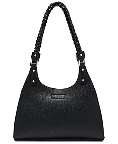 Calvin Klein Shelly Novelty Satchel, Black/Gold