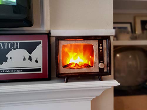 Decorative Realistic Fireplace Compact Retro Television with LED Moving Flame Effect, Hearth-Like-Glow With Electric Fireplace TV Look For Indoors by ELYYT
