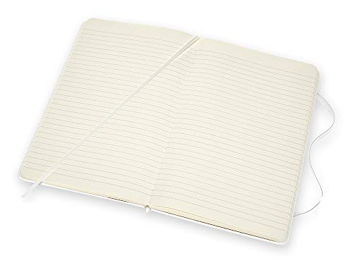 Moleskine Limited Edition David Bowie Notebook, Hard Cover, Large (5" x 8.25") Ruled/Lined, White, 240 Pages