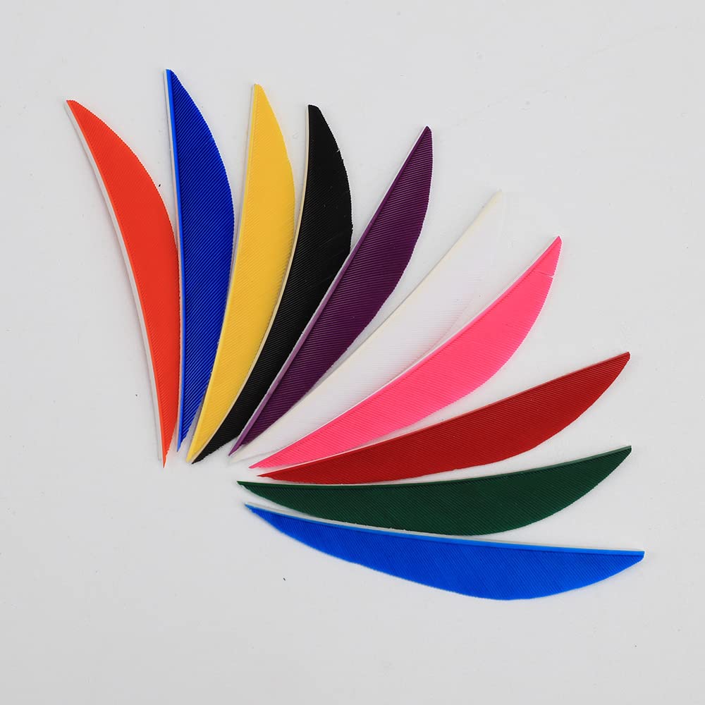 ACCMOS 50pcs 3inch Real Arrow Feather Archery Bow DIY Arrow Shaft Use Paste Feather Turkey Feather Arrow Leaf Bow and Arrow Accessories