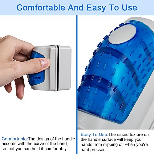 DaToo Aquarium Cleaner Fish Tank Glass Cleaner Algae Cleaner Scraper Magnetic Scrubber Algae Clean Brush, 2 Pcs, 1 Yr Warranty