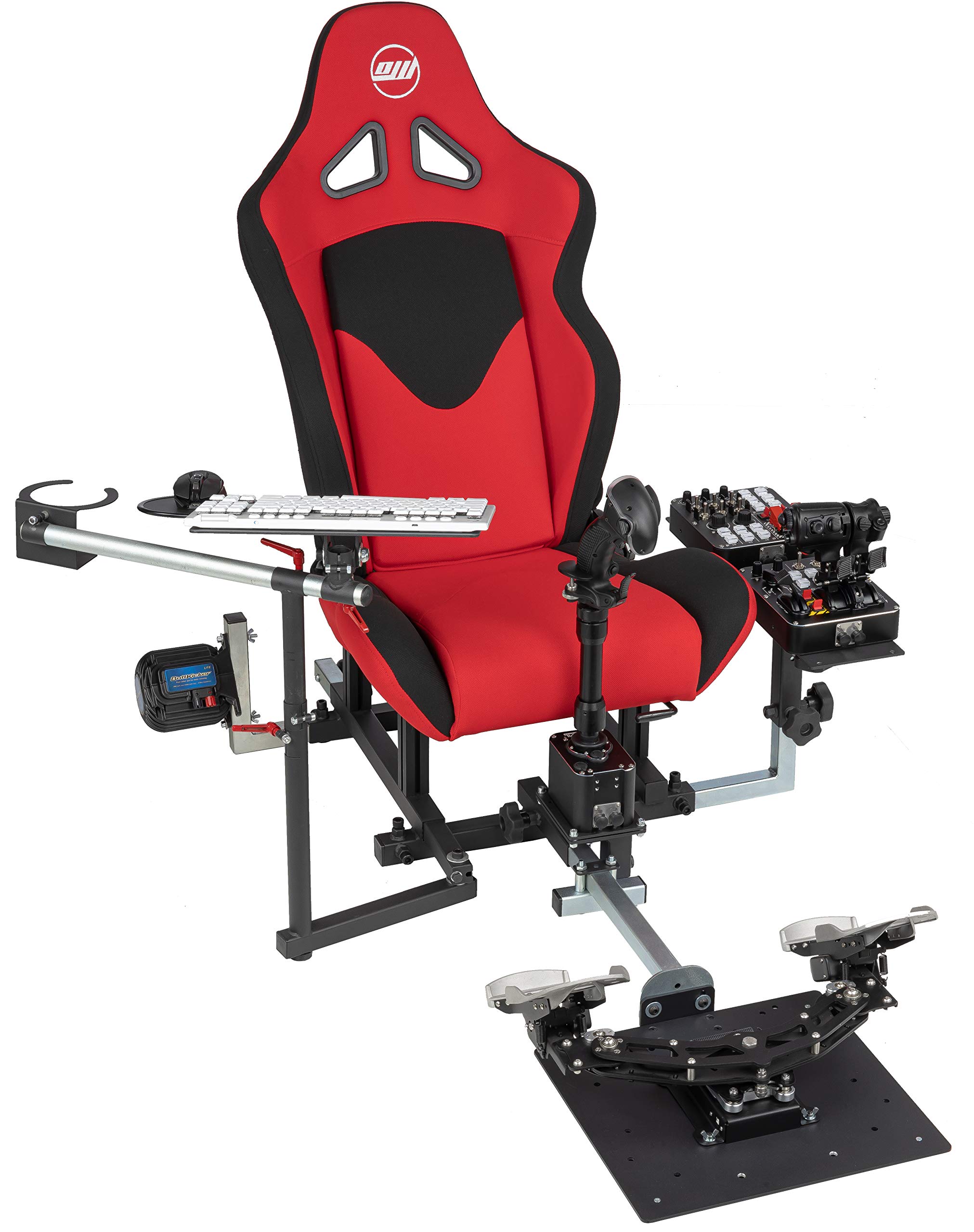 Centered Flight Stick Lower Mount Bracket with Height Adjusmtent. Plates Included. Configuration #6 Compatible with Thrustmaster Warthog, F-16C Viper HOTAS, F/A 18, VirPil, VKB and WinWing Sticks