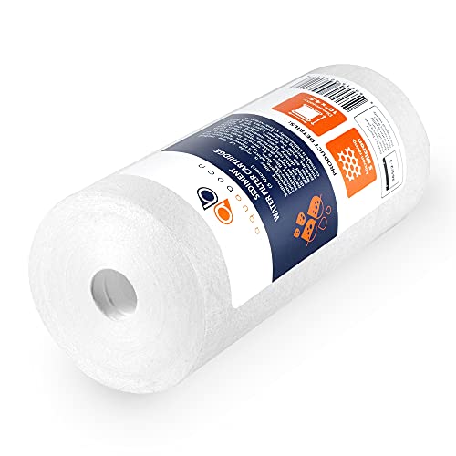Aquaboon 2-Pack of 5 Micron 10" x 4.5" String Wound Sediment Water Filter Replacement Cartridge & Aquaboon 1-Pack Sediment Water Filter Cartridge | Universal Whole House 5 Micron 10 inch Cartridges