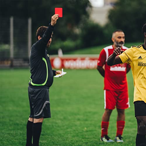 CORECISE Soccer Referee Kit,Soccer Referee Wallet Notebook with Red Card Yellow Card and Metal Referee Coach Whistle for Football Soccer,2 Pack