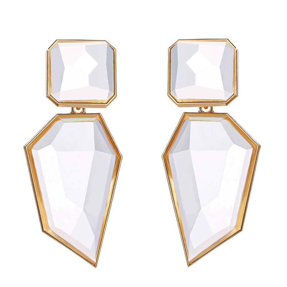 Acrylic Geometric Statement Drop Dangle Earrings for Women KELMALL COLLECTION