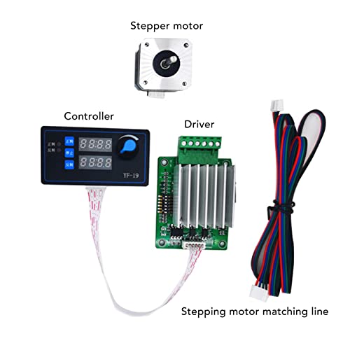 Angle Pulse Motor Speed Drive, Stepper Motor Controller Automatic Stop Jog Power Off Memory Infinite Loop DC8V~24V for Industrial Use