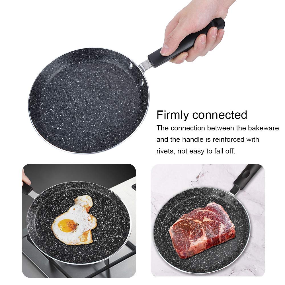 Pilipane Non-Stick Frying Pan with Handle, 6-Inch, Aluminum and Stainless Steel