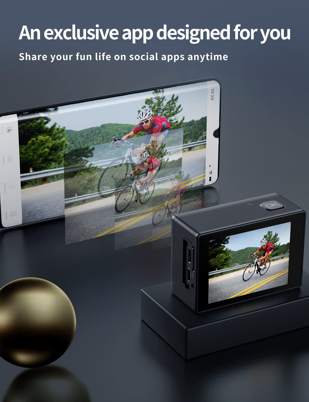 Action Camera 4K 60FPS 20MP Touch Screen 8X Zoom with Carrying Case,Wi-Fi EIS 40M Waterproof Underwater Vlog CamcoderRemote Control Sports Cam with Mounting Accessories Kit